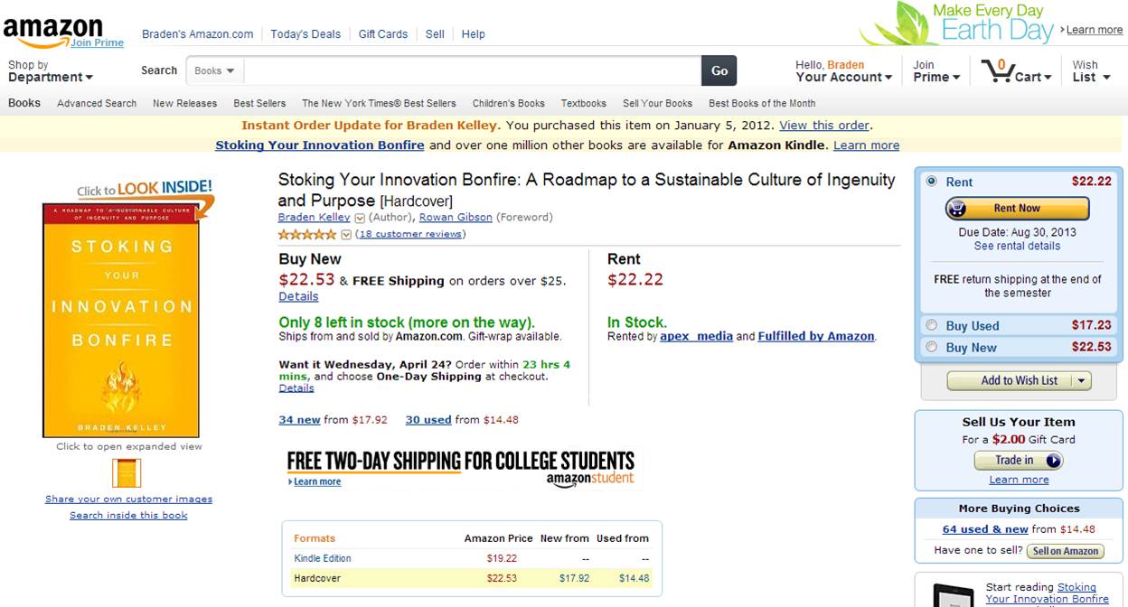 Renting ‘Stoking Your Innovation Bonfire’ | Human-Centered Change and ...